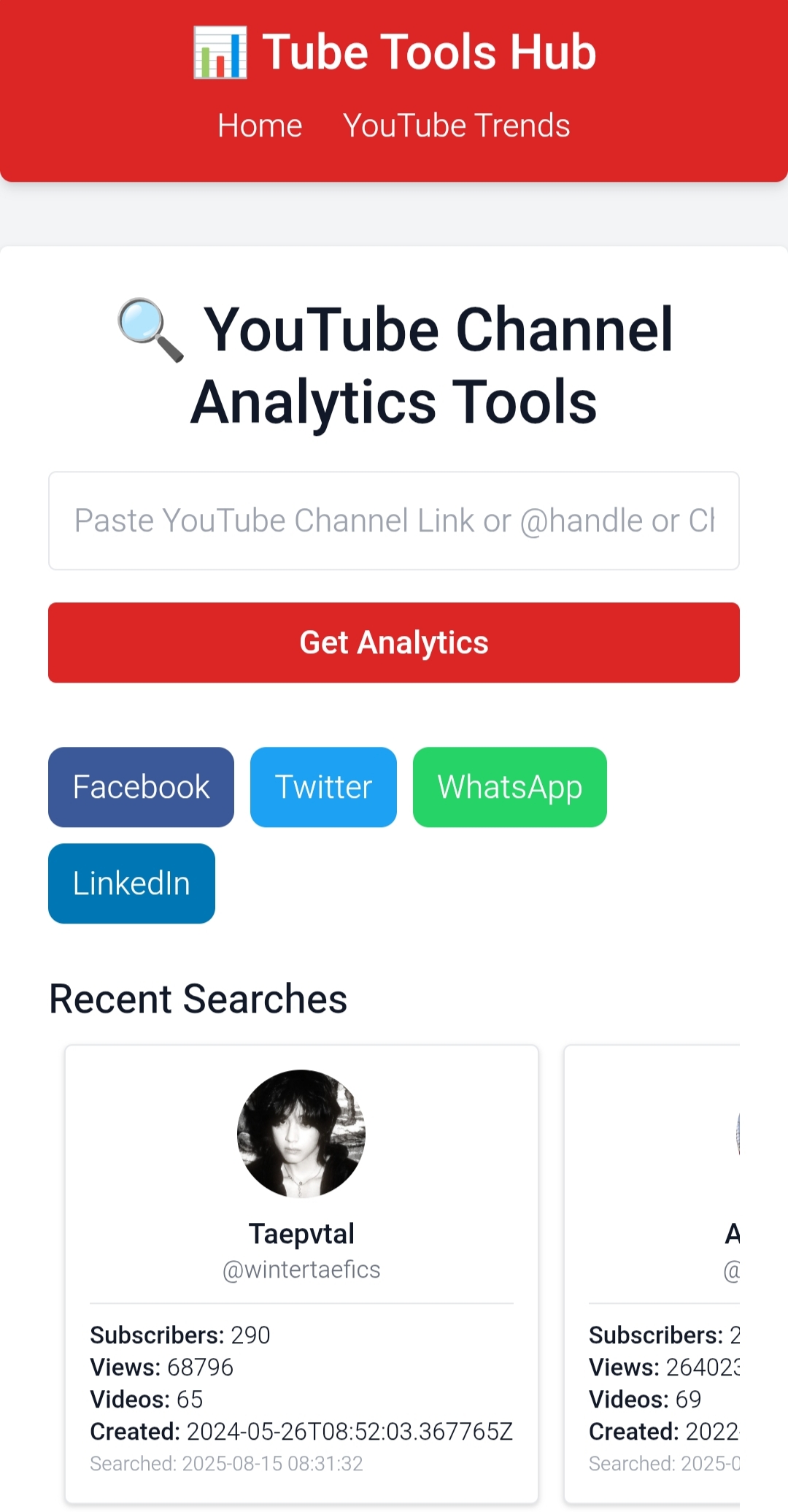 YouTube Analytics Tool - Track & Analyze Your Channel Performance